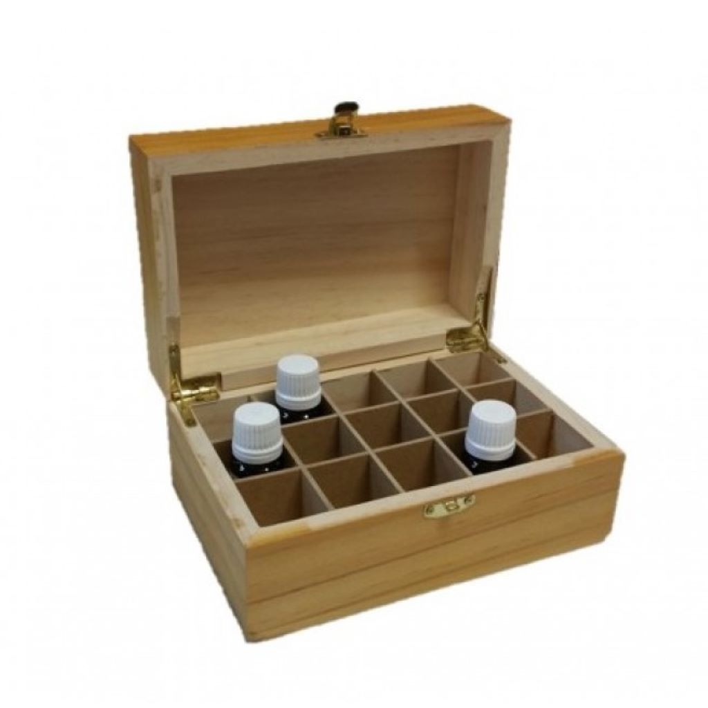 Wooden Essential Oil Box (15 Compartment) – Auroma Essential Oils